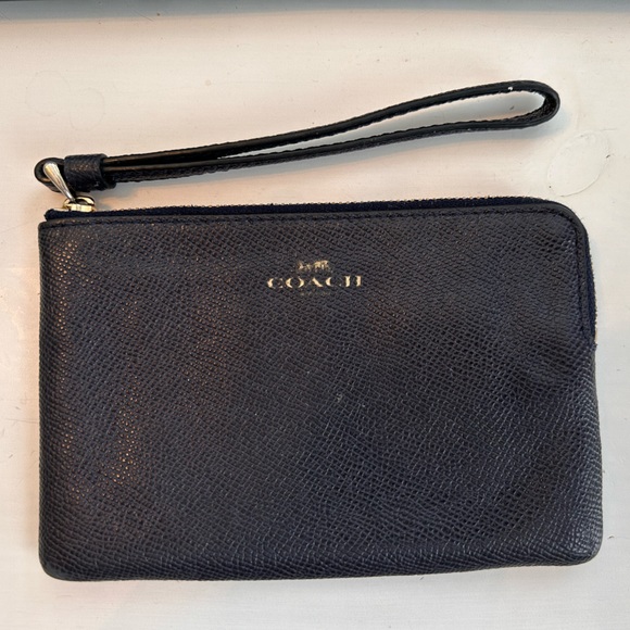 Coach | Bags | Vintage Coach Navy Blue Leather Coin Purse | Poshmark